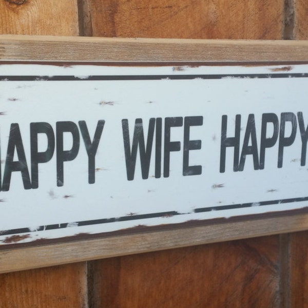 Happy Wife Sign - Etsy