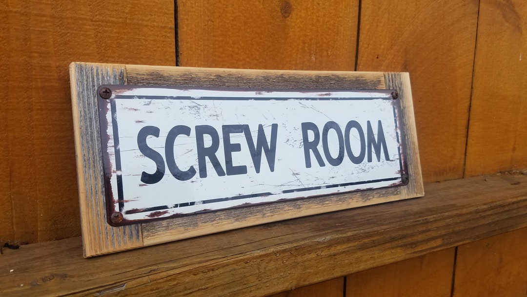 Screw Room Metal Sign Boat Reclaimed Wood Frame Street Sign - Etsy