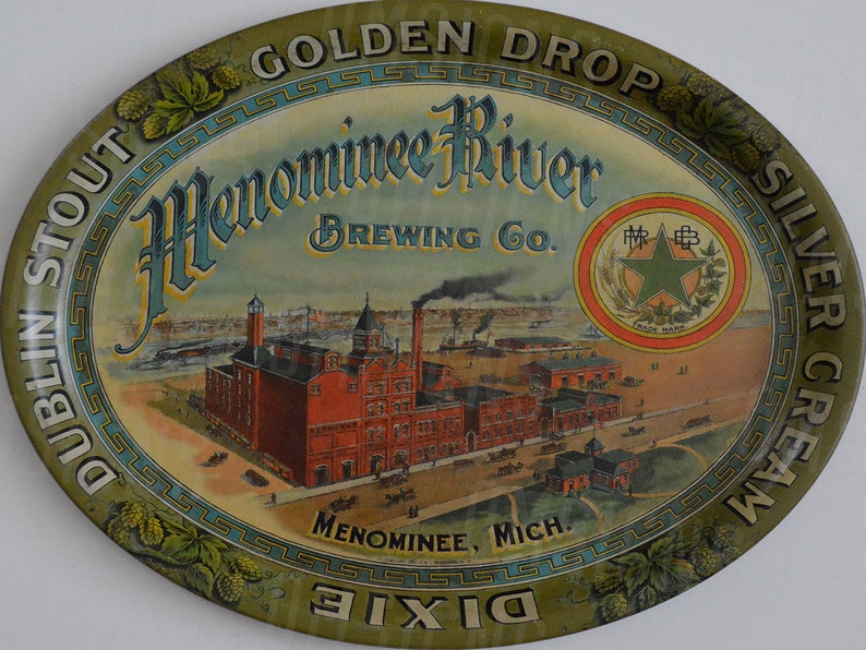Vintage Menominee River Brewing Metal Sign Bar Decor FREE - Etsy
