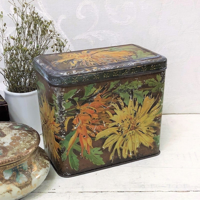 Floral Tin Box - Etsy