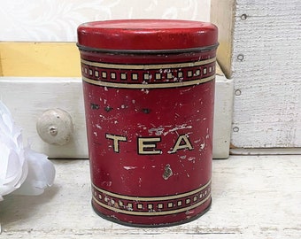 Antique Red Tin - Etsy