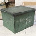 Large RUSTIC Antique Farmhouse Green Tin Box Painted Biscuit Tin ...