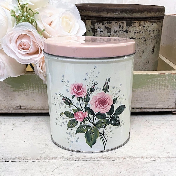 Tin With Flowers - Etsy