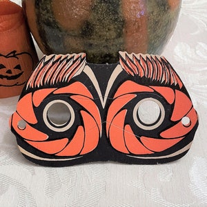 Unusual Vintage Halloween Mask C 1940s Small Cardboard Mask - Etsy