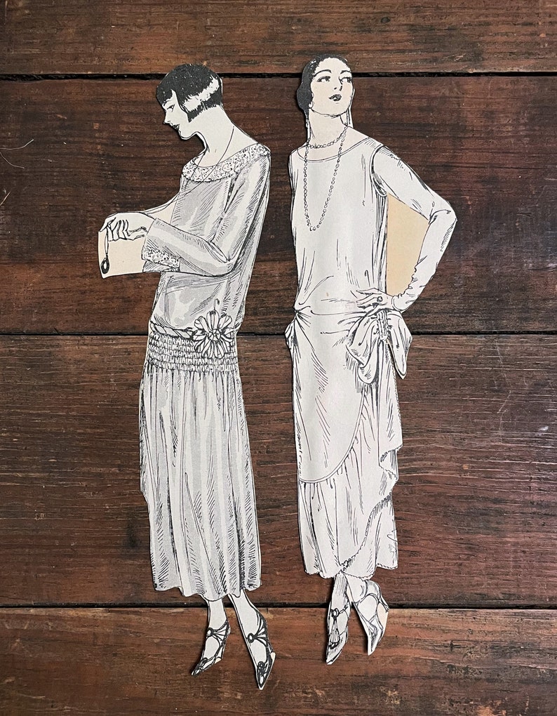 10 Fab Vintage 1920s Flappers Magazine Cut Outs Black & - Etsy