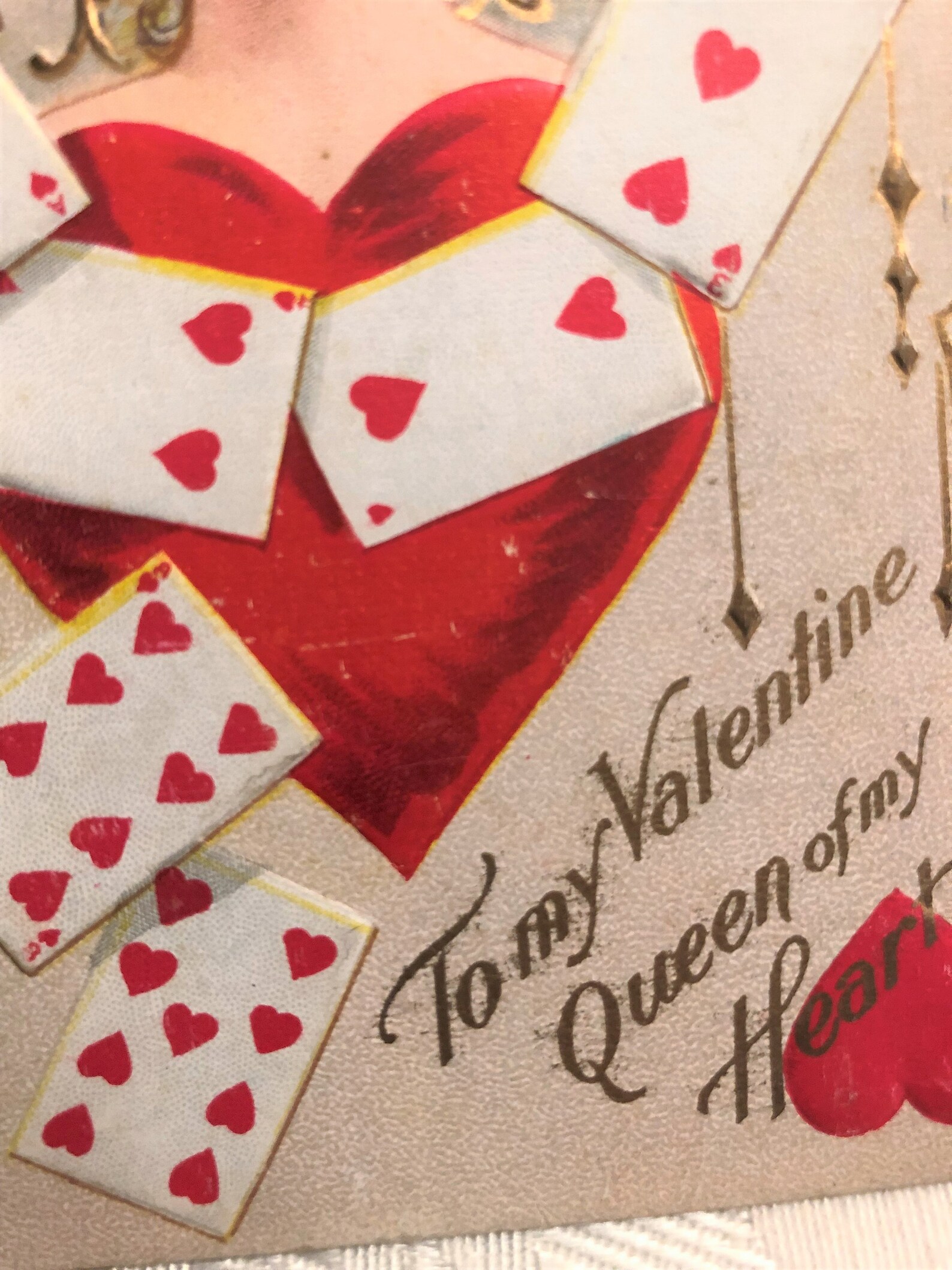 Beautiful Queen of Hearts Antique Postcard Valentines Day - Etsy