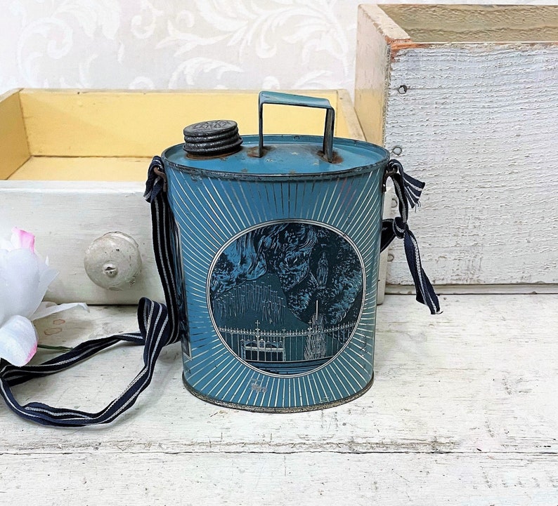 Rare Small Vintage Lourdes Holy Water Tin Flask Antique - Etsy