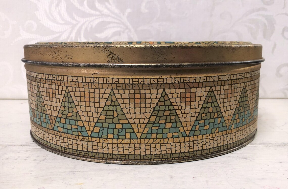 Large Beautiful Antique Tin Box Young Women Flowers in Hair - Etsy