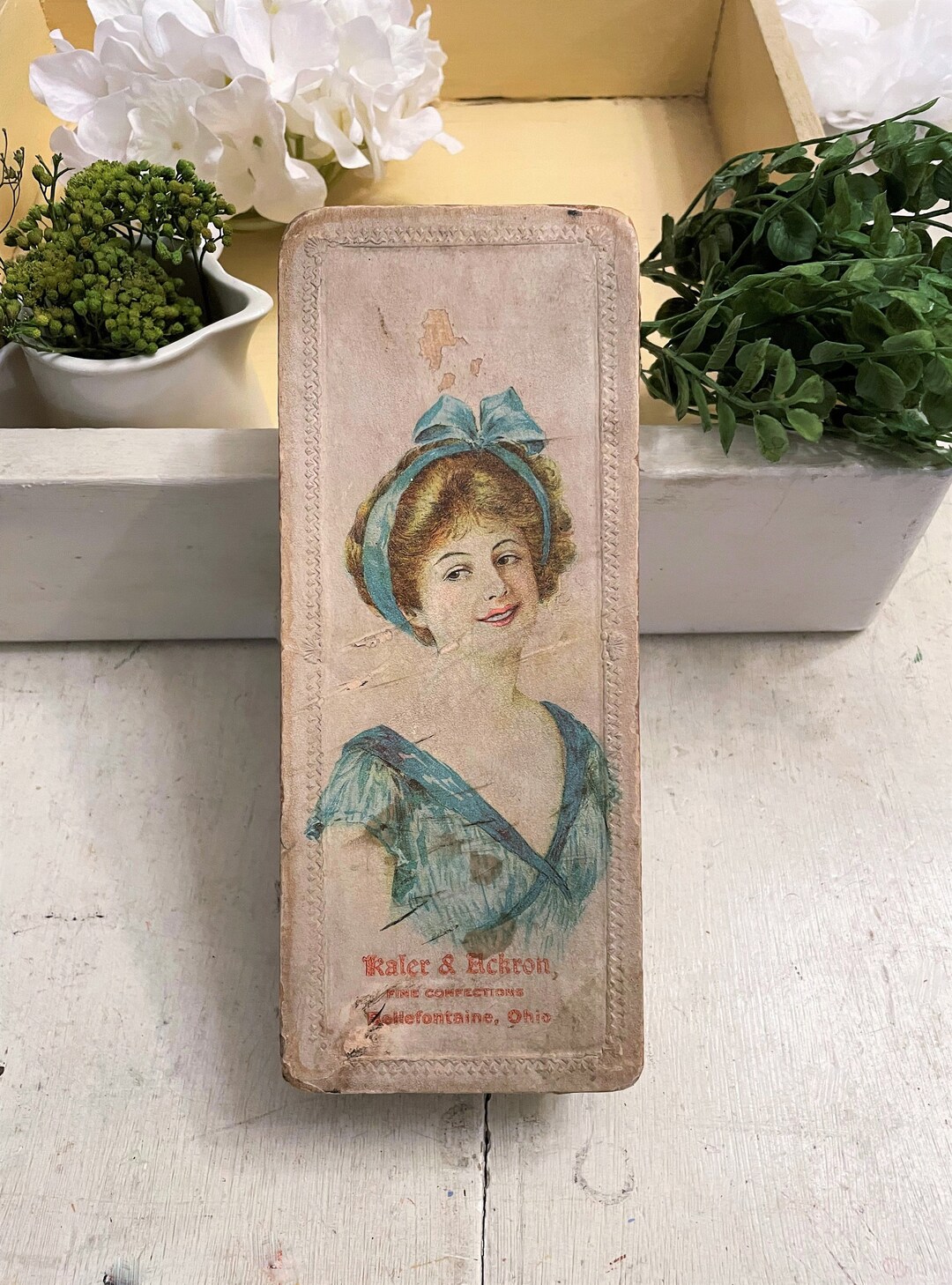 Farmhouse Antique Candy Box Shabby Cardboard Box W Pretty - Etsy