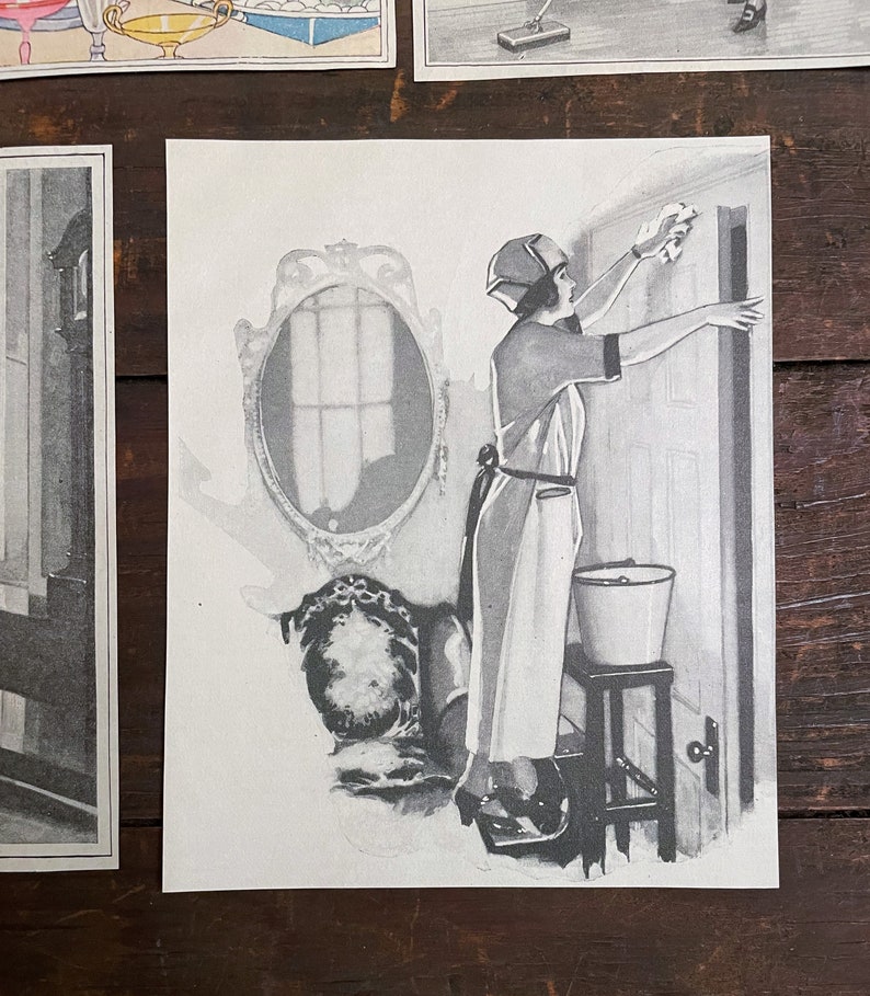 6 Vintage C 1920s Housework Flapper Magazine Illustrations - Etsy