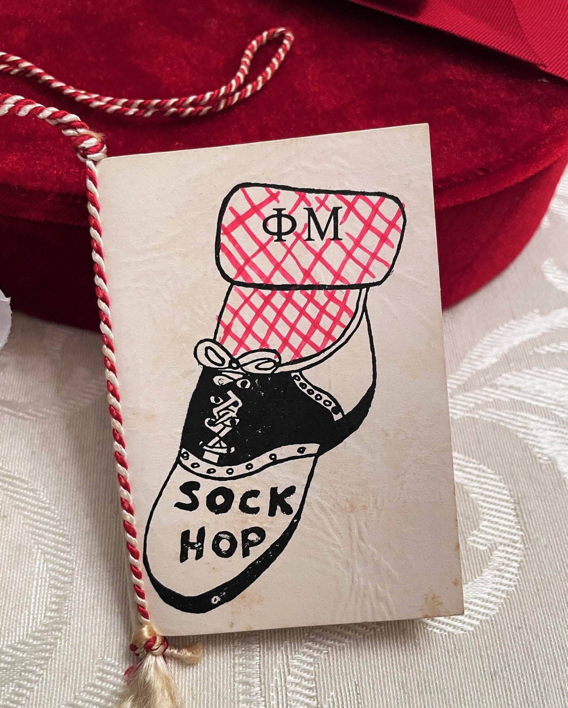 Fun Little Vintage 1940s Sock Hop Dance Card Booklet W Saddle - Etsy