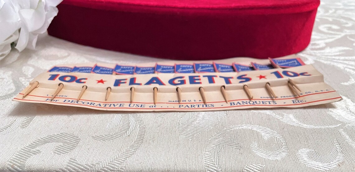 Set of 13 Vintage C 1940s Tiny Flags Flagetts Party Décor - Etsy