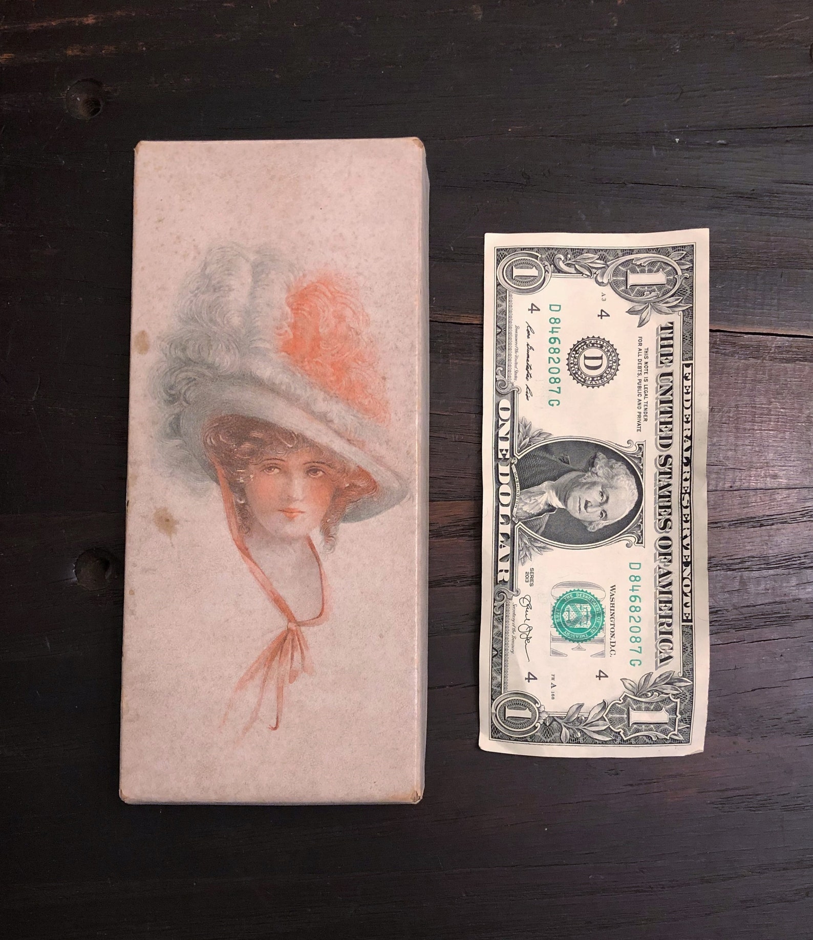 Antique Cardboard Candy Box Edwardian Glamour Girl Pretty - Etsy