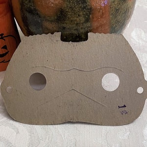 Unusual Vintage Halloween Mask C 1940s Small Cardboard Mask Crazy Eyes ...