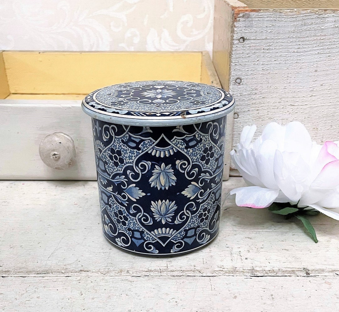 Beautiful Vintage Tin Box Delft Blue & White Ornate Artwork - Etsy