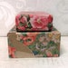 Two Lovely Small Vintage Floral Cardboard Boxes Tiny Pink Green Flower ...