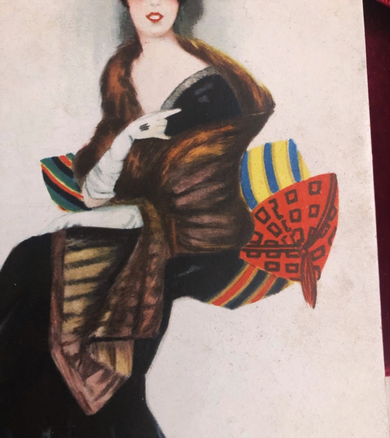 Unusual Glamour Girl Postcard C 1920s Fashionable Pretty - Etsy