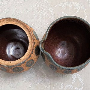 Beautiful Vintage Art Pottery Sugar Creamer Set LID MISSING Rosene ...