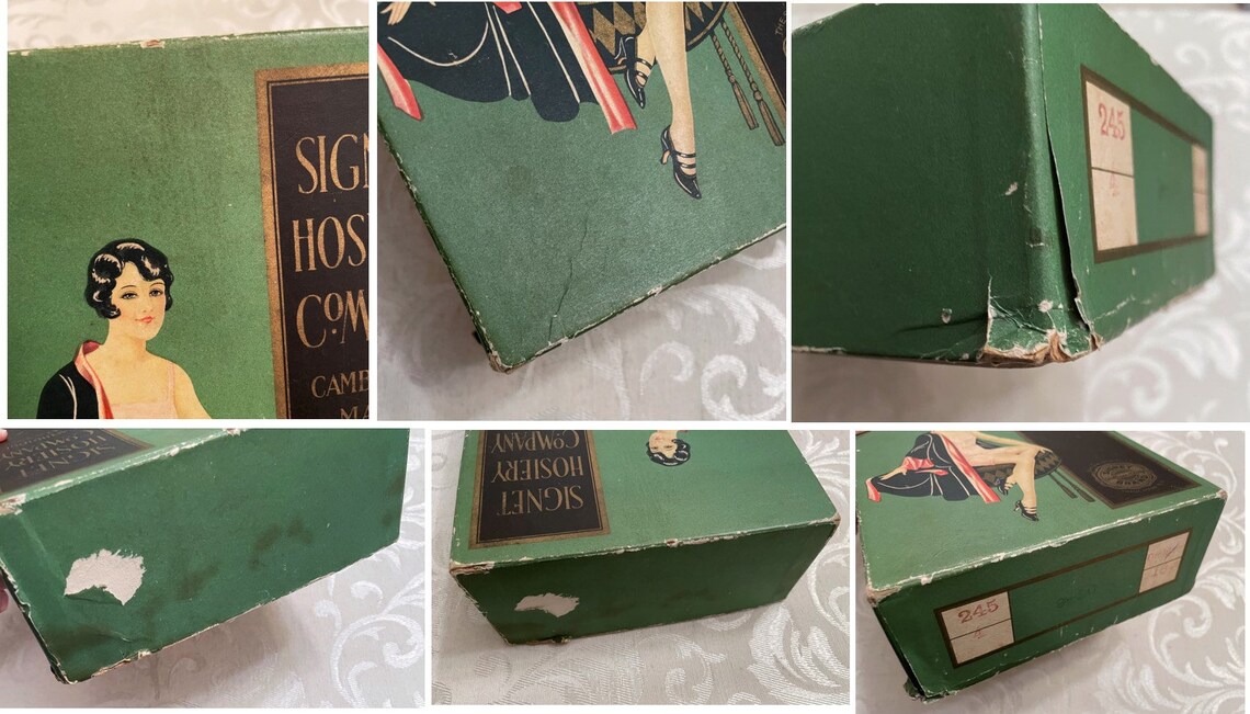 Large Antique 1920s Flapper Girl Box Cardboard Hosiery Box - Etsy
