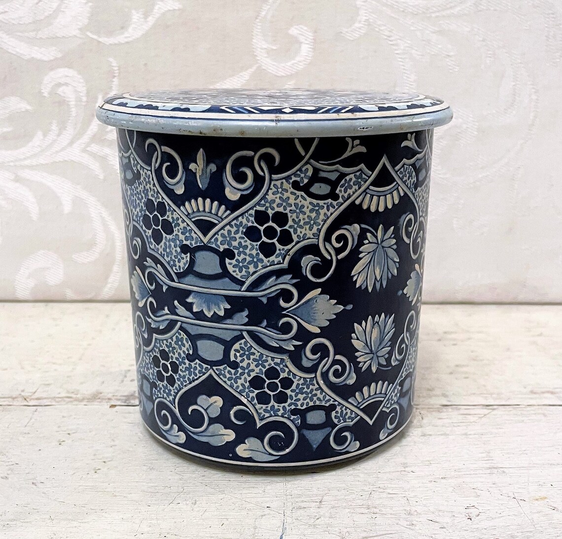 Beautiful Vintage Tin Box Delft Blue & White Ornate Artwork - Etsy