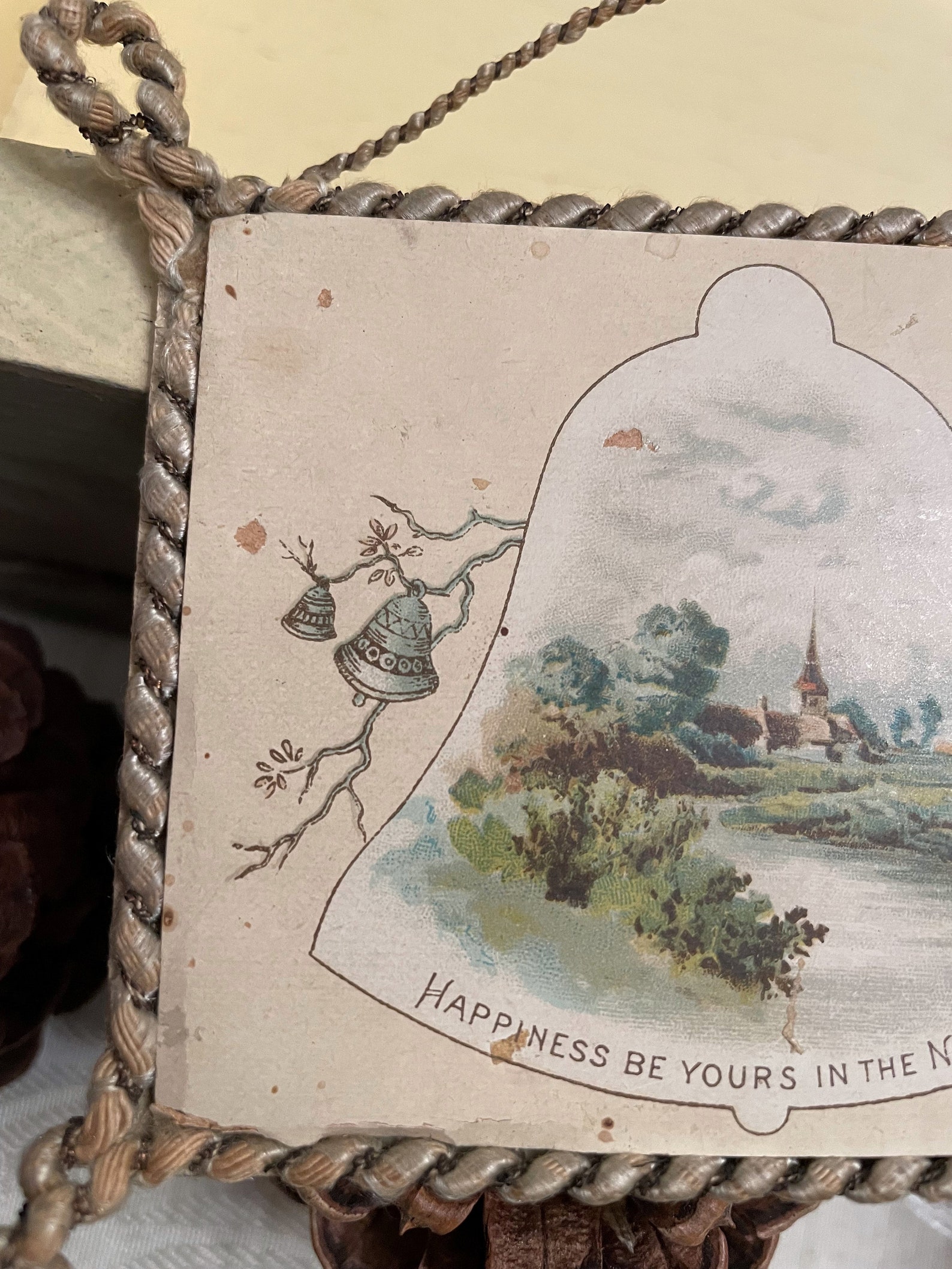 Antique Victorian Era New Years Paper Ornament Bell Shape W - Etsy