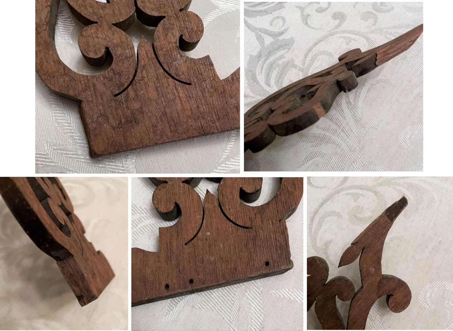 3 Small Antique Partial Wood Scroll Pieces Leaf Acorn Ornate - Etsy