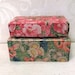 Two Lovely Small Vintage Floral Cardboard Boxes Tiny Pink Green Flower ...