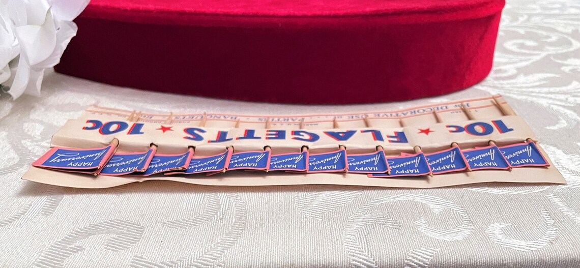 Set of 13 Vintage C 1940s Tiny Flags Flagetts Party Décor - Etsy