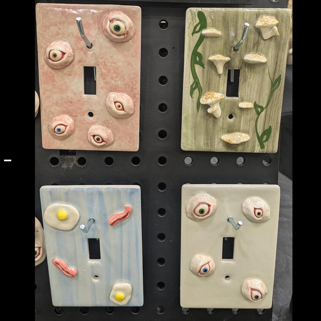 Light Switch Cover (eyeballs, Mushrooms, and Eggs & Bacon) - Etsy