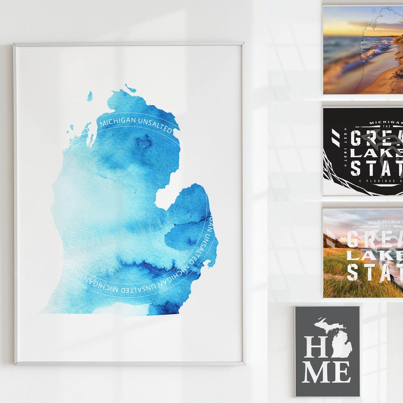 Michigan Poster - Etsy