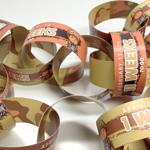 Custom Military Deployment Weekly Countdown Paper Chain | Personalized ...