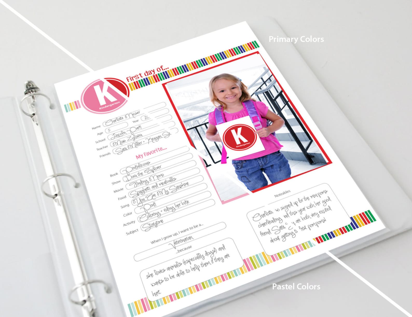 School Memories Keepsake Book Personalized Scrapbook Pages | Etsy