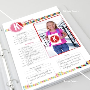 School Memories Keepsake Book | Personalized Scrapbook Pages | First ...