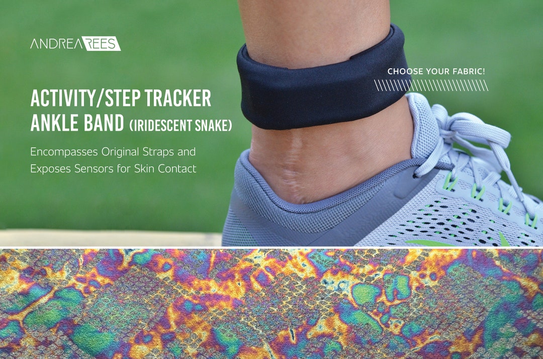 Activity/step Tracker Nylon Ankle Band – Iridescent Snake Print ...