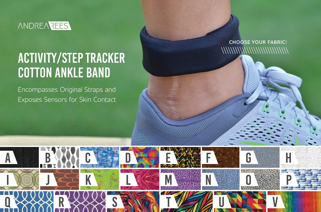 Organic Pattern Print Activity/step Tracker 100% Cotton Ankle Band ...