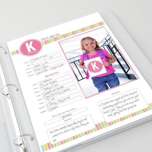 School Memories Book Personalized Scrapbook Kit Pages | Etsy