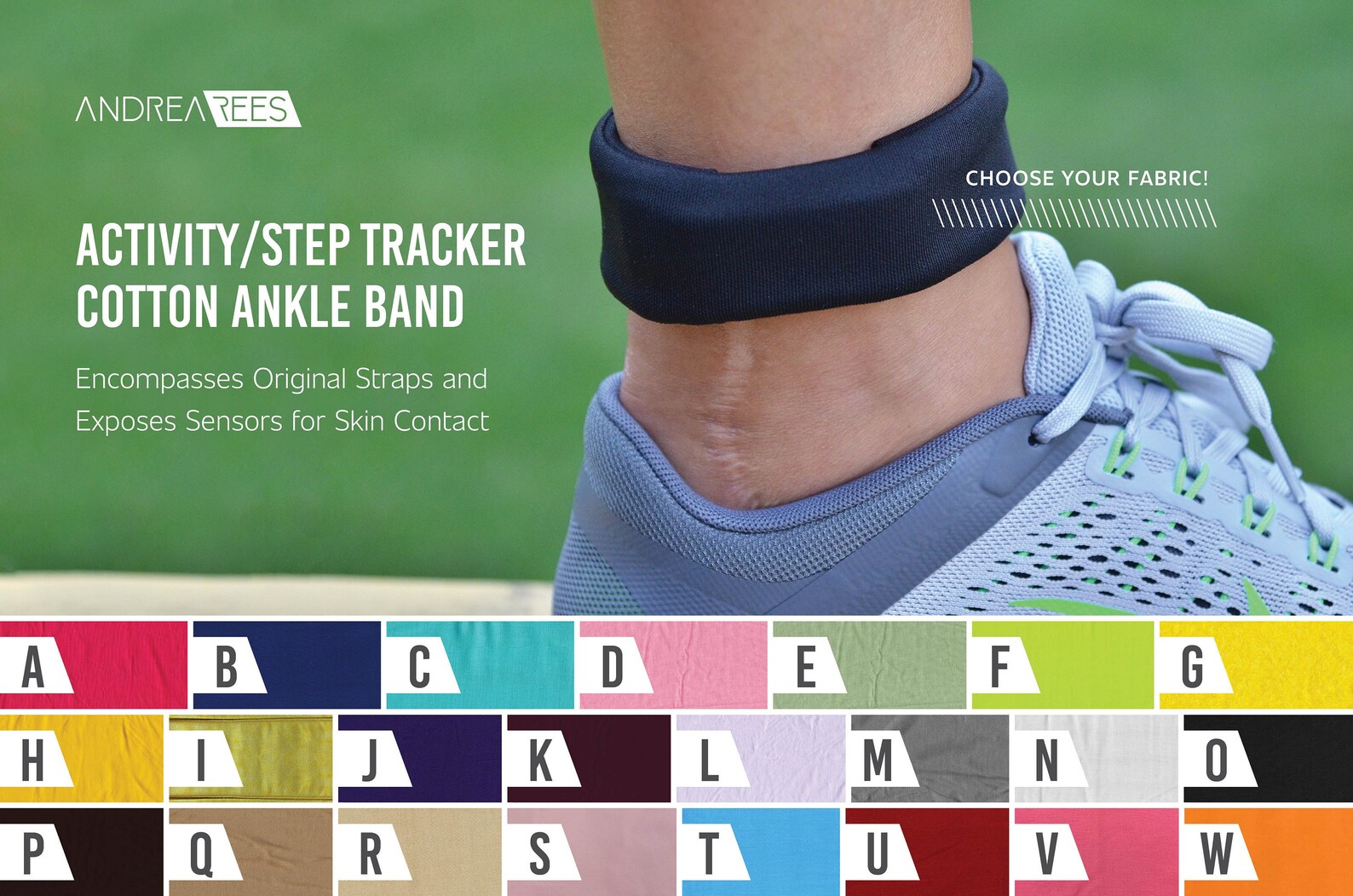 Solid Color Activity/step Tracker 100% Cotton Ankle Band - Etsy