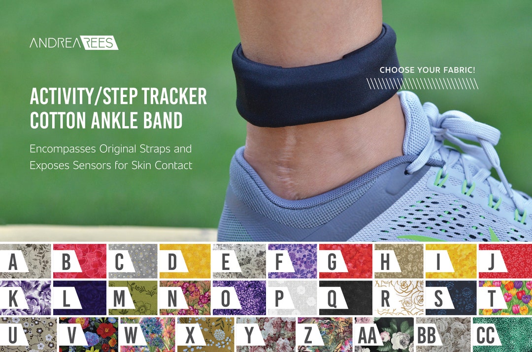 Floral Print Activity/step Tracker 100% Cotton Ankle Band - Etsy