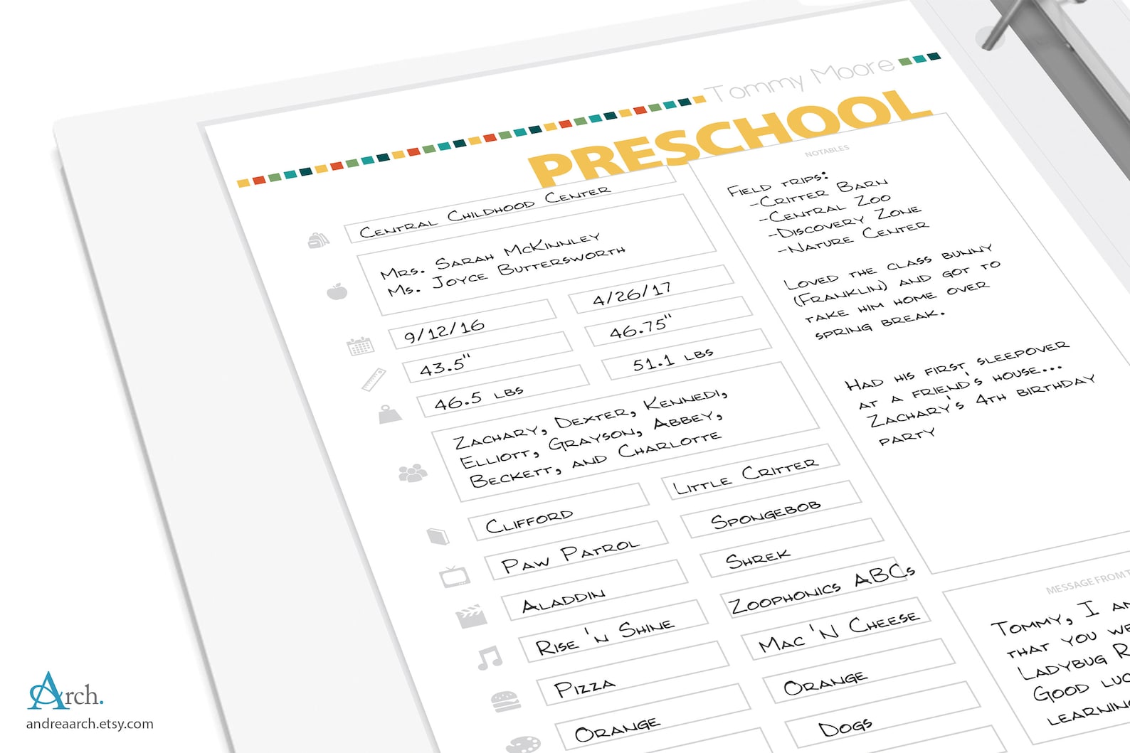 School Memories Book | Personalized Scrapbook Kit Pages | First and ...