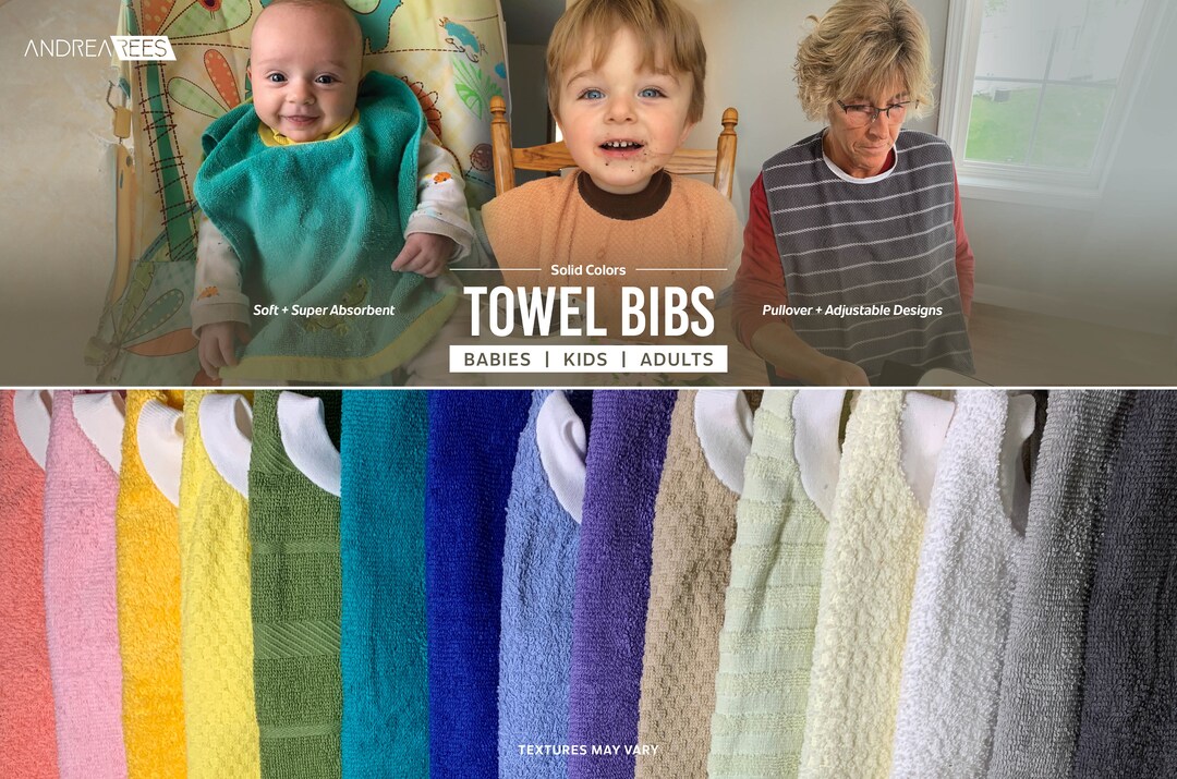 Towel Bibs for Babies, Toddlers, Kids, and Adults | Baby Bib Toddler ...