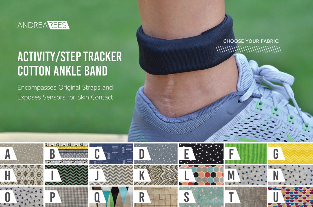 Geometric Print Activity/step Tracker 100% Cotton Ankle Band ...