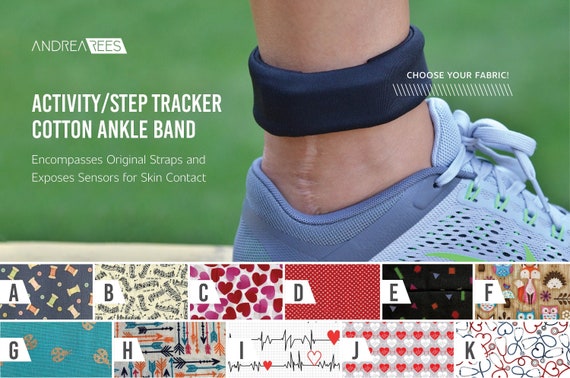 Graphic Print Activity/step Tracker 100% Cotton Ankle Band | Etsy