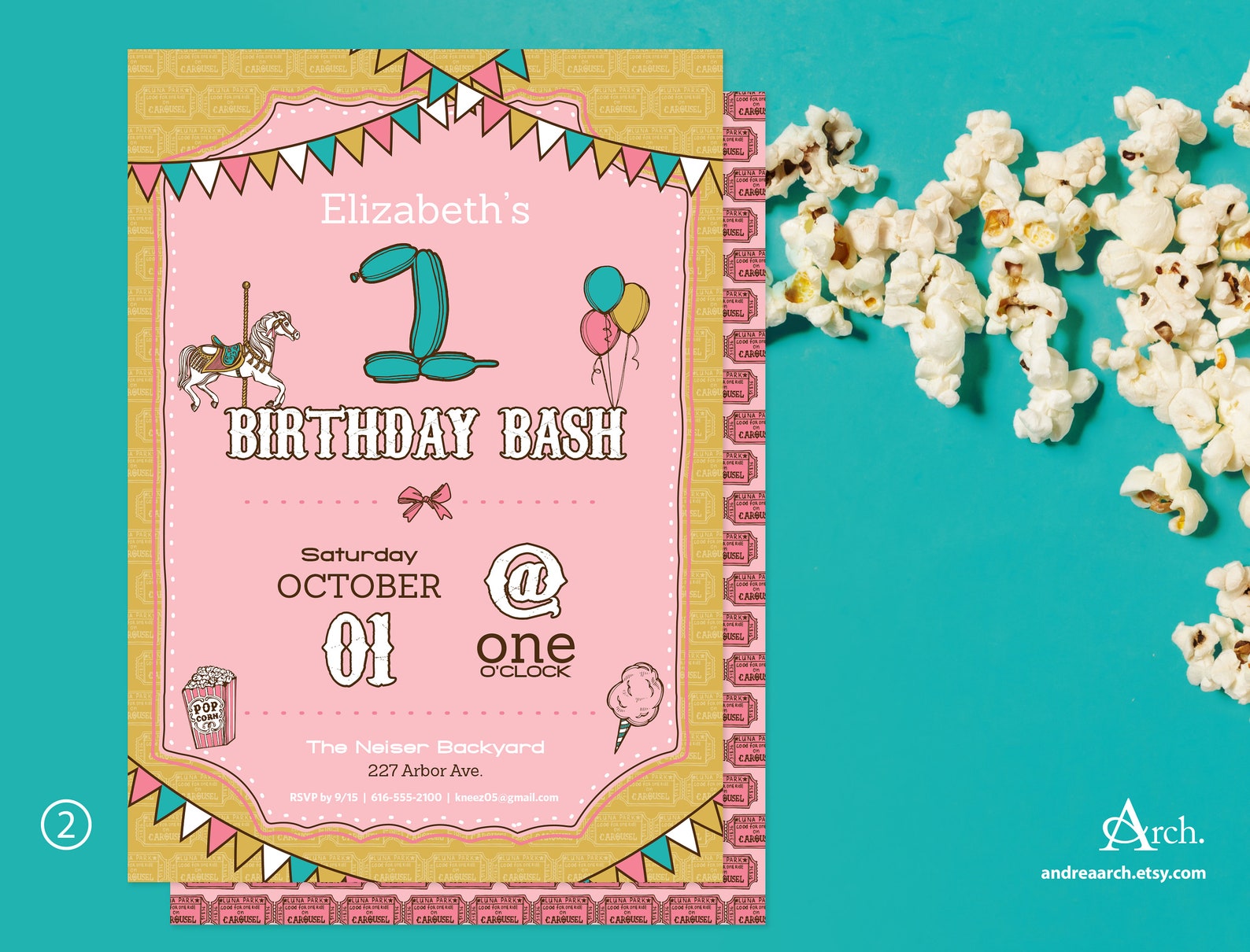 Carnival Birthday Bash Invitation - Etsy