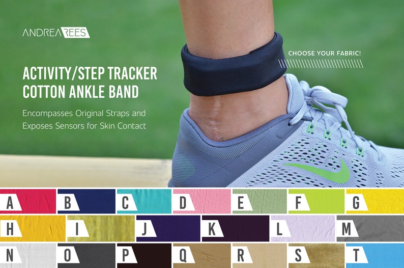 Solid Color Activity/Step Tracker 100% Cotton Ankle Band | Etsy