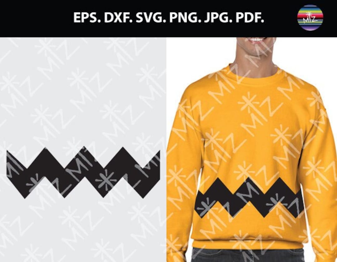 Zig Zag Charlie Cut Files Charlie Brown Svg DXF Cutting - Etsy