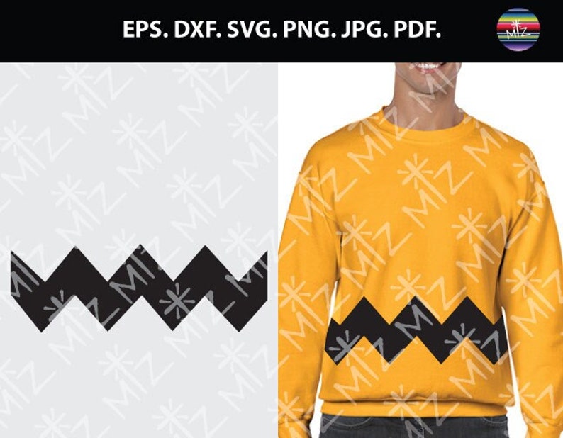 Zig Zag Charlie Cut Files Charlie Brown Svg DXF Cutting - Etsy Canada