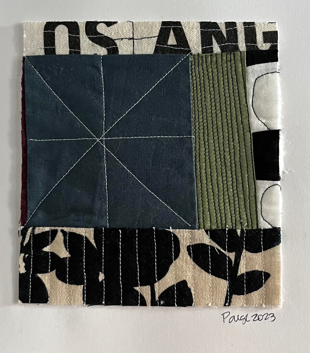 Los. Abstract Fabric Collage Art. 8" X 10" - Etsy