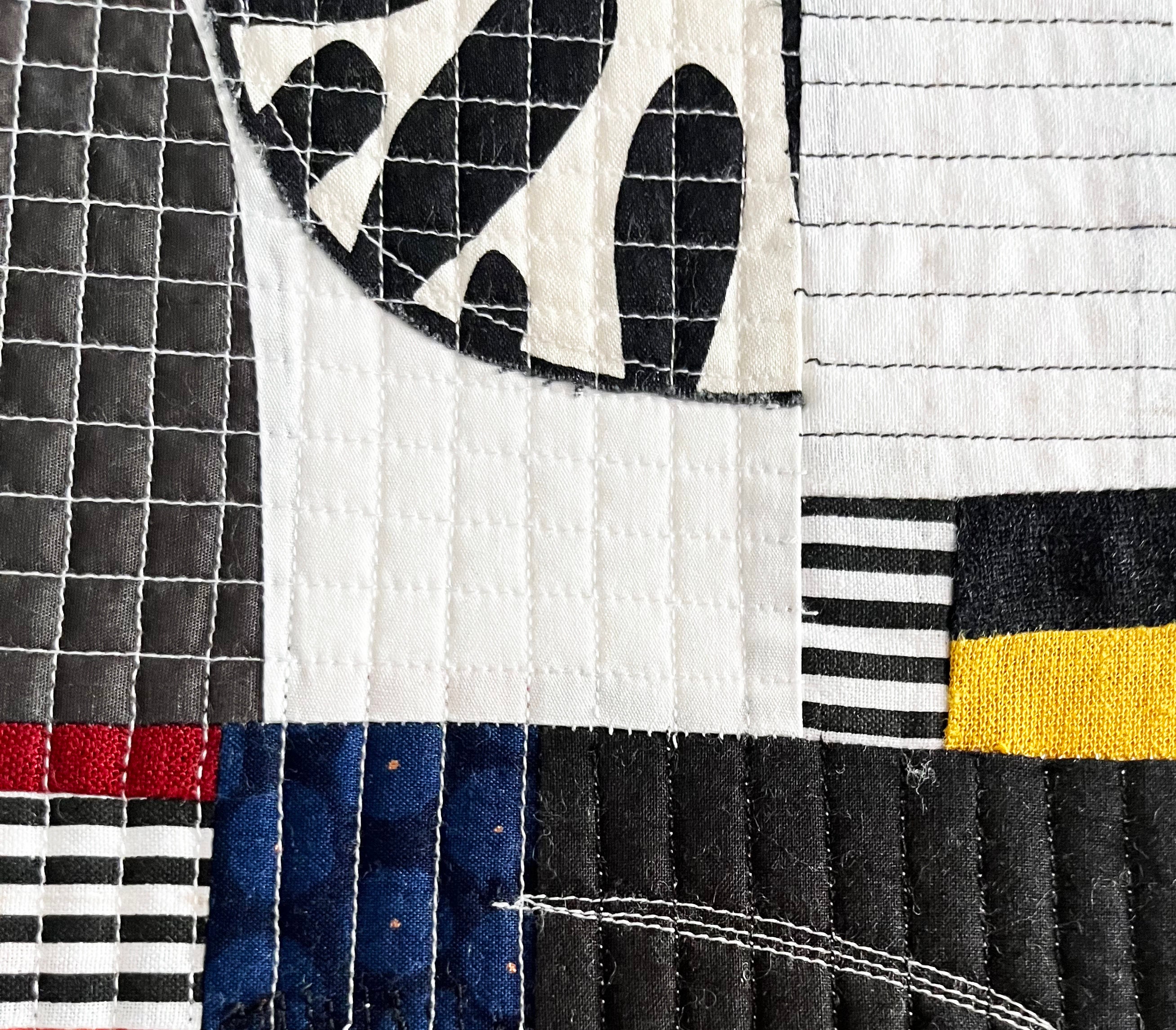 Arches, Handmade, Quilted Fabric Collage. Abstract, Geometric, Modern ...