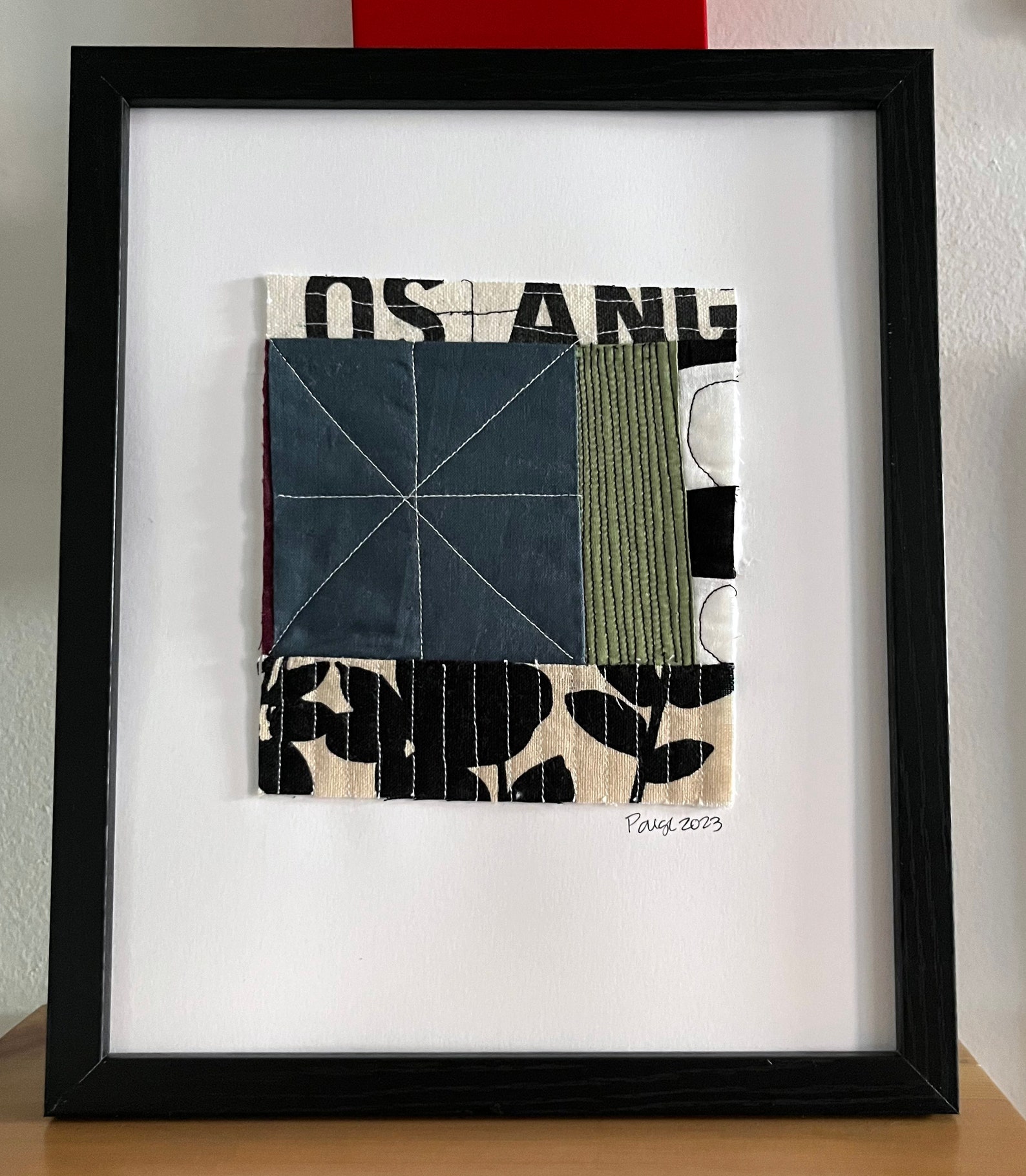 Los. Abstract Fabric Collage Art. 8" X 10" - Etsy