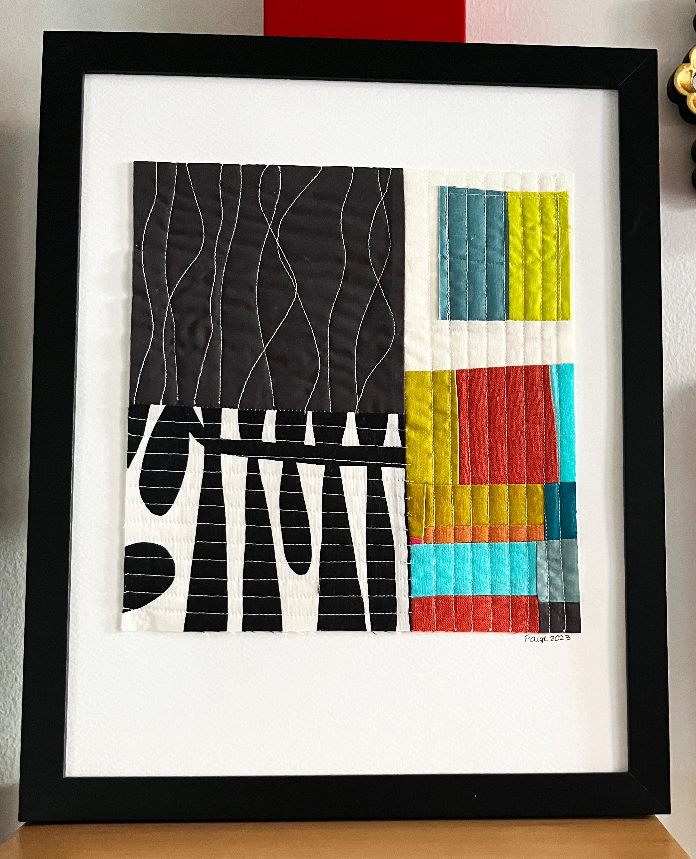 Contrast. Abstract Quilted Collage. Modern, Contemporary. 11 X 14 - Etsy